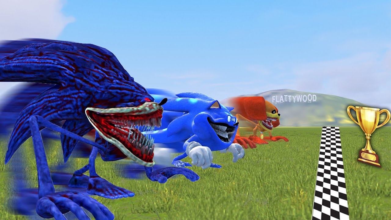 WHO IS THE FASTEST OF THE SONIC TAPES FAMILY in Garry's Mod? - YouTube