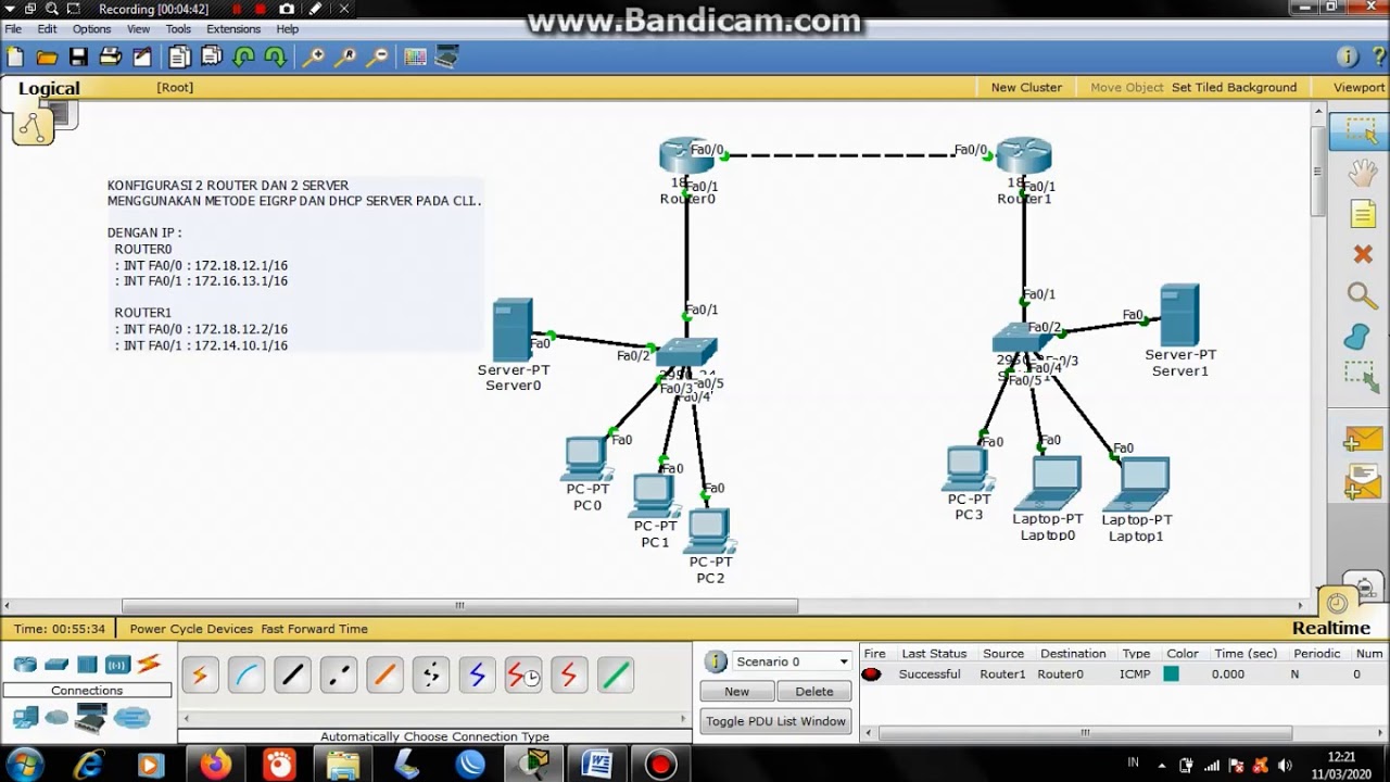 KONFIGURASI 2 ROUTER DHCP Server - YouTube