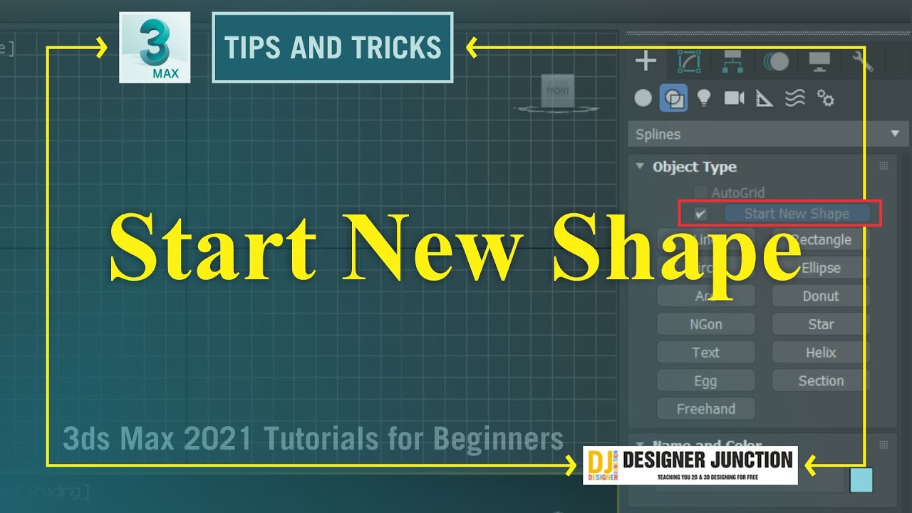 How to Use Start New Shape in 3ds Max || TIPS AND TRICKS || 3ds Max ...