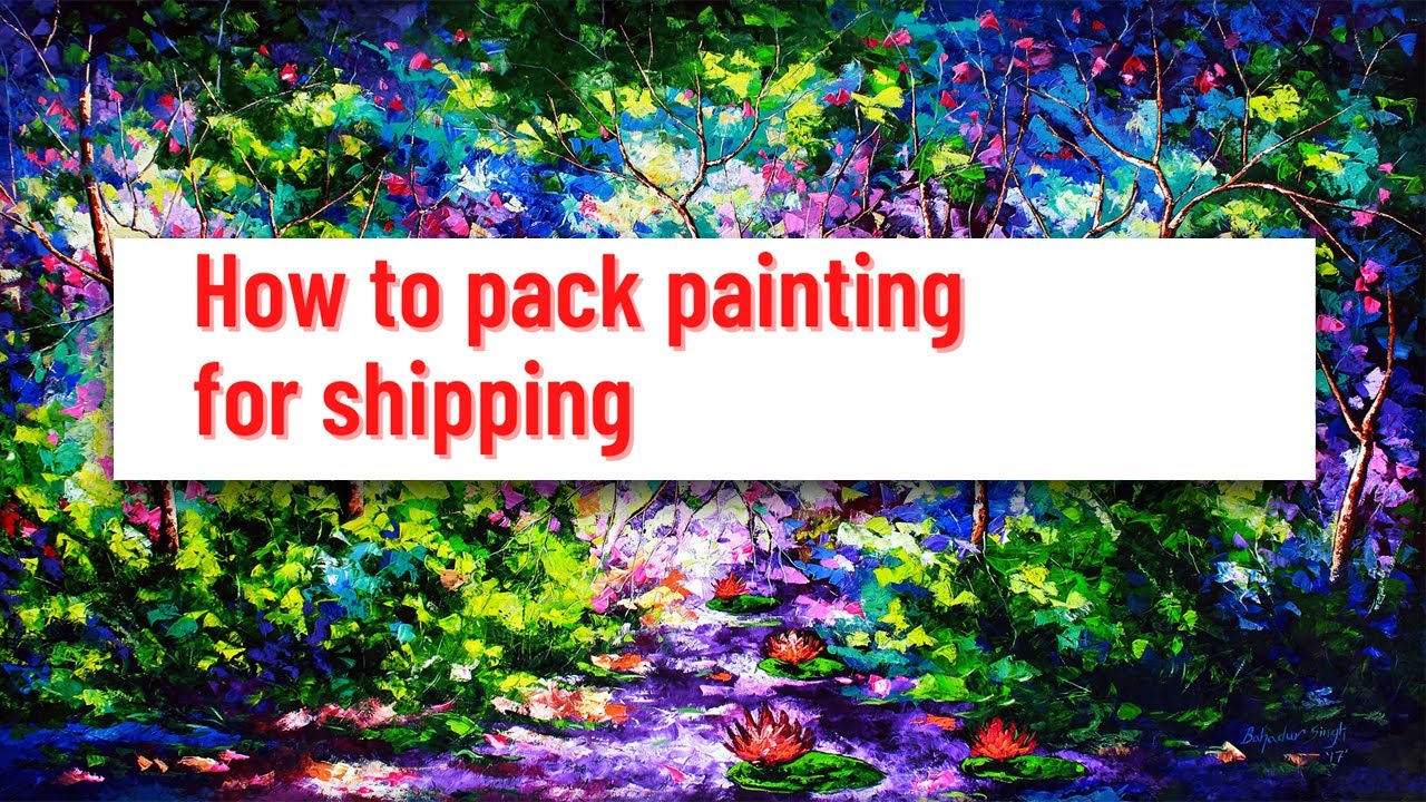 How to pack painting for shipping with waste materials - YouTube