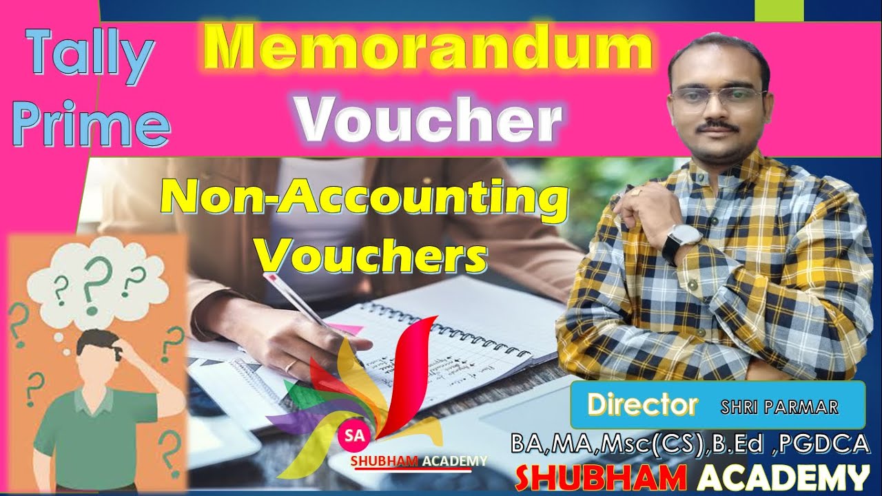 memorandum voucher entry in tally prime | non accounting voucher in ...