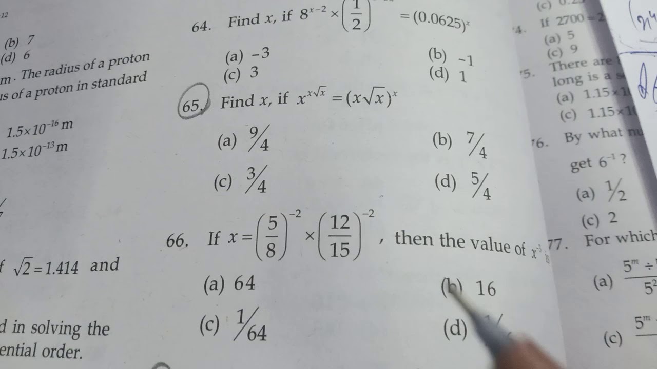 Find X , if X^x√x = (X√X)^x - YouTube