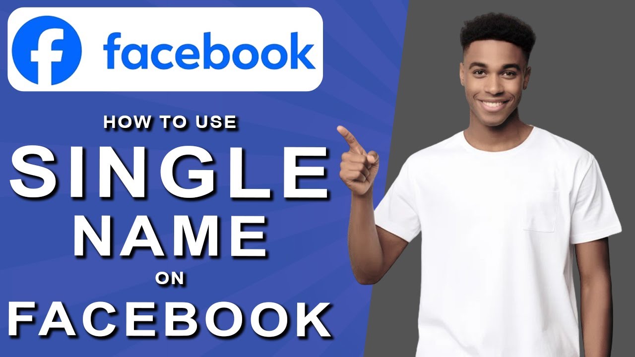 How to use single name on facebook (2024) - YouTube