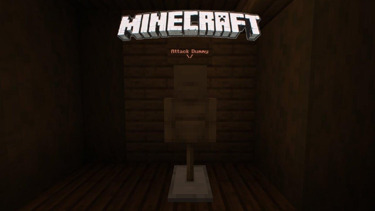 How to make an Attack Dummy In Minecraft Bedrock with Commands - YouTube