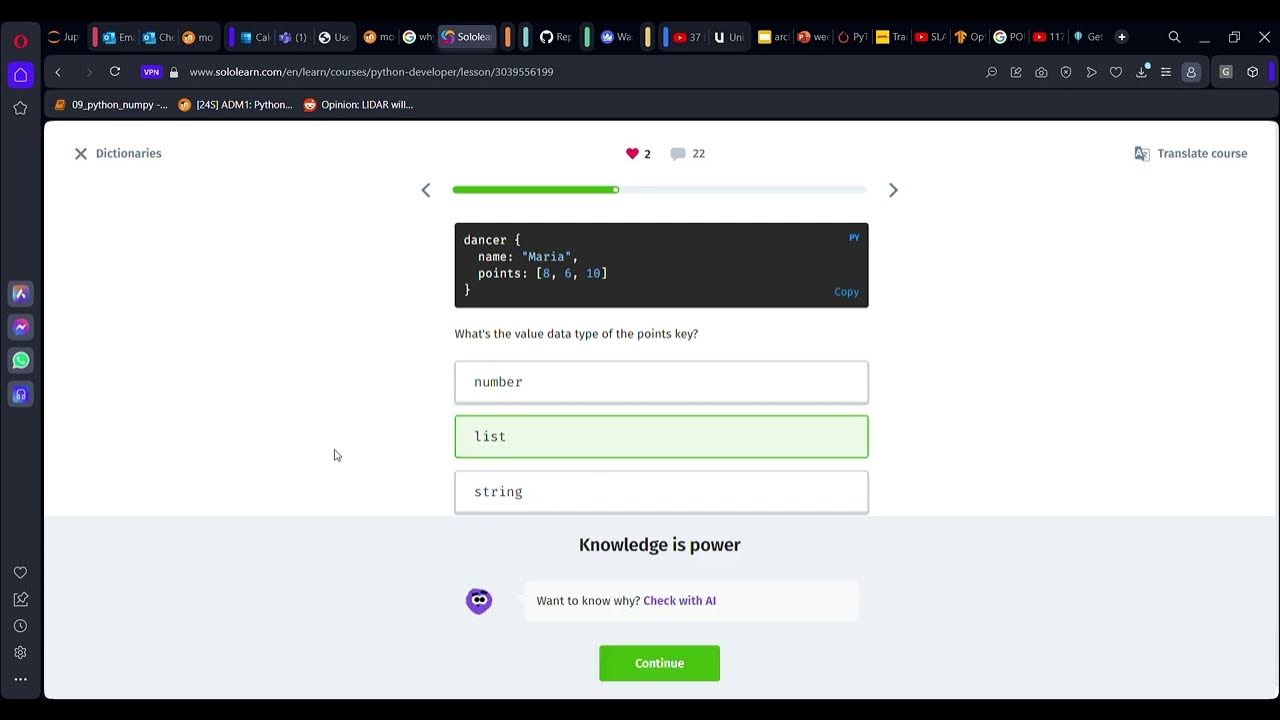 55 Dictionaries | Python Developer | Sololearn - YouTube