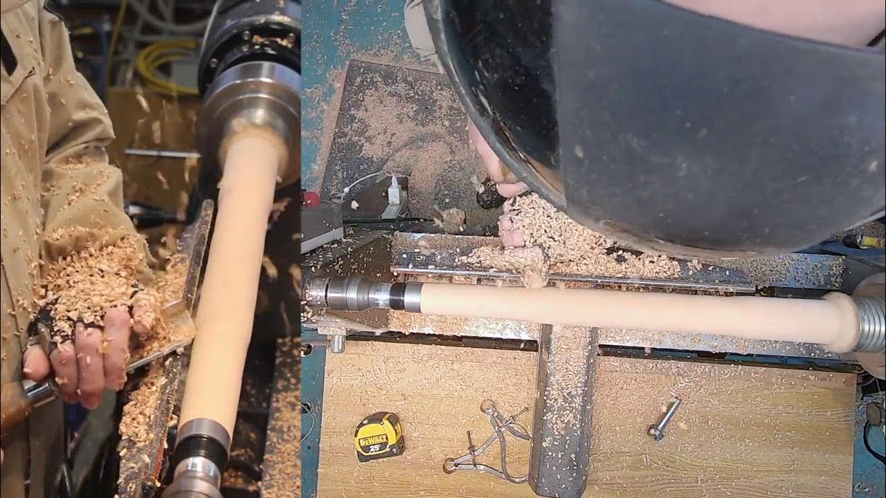 Woodturning How to Make a gouge Tool Handle Tournage sur bois d'un manche d'outil Robust collet ...