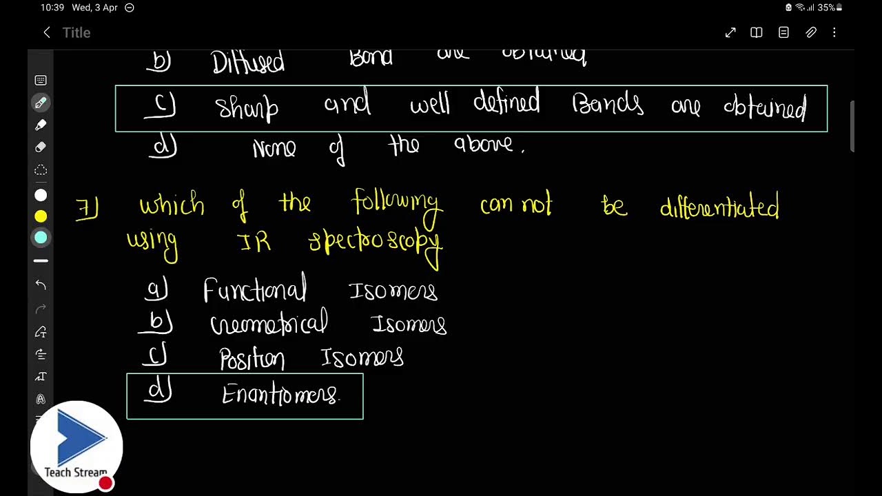 IR SPECTROSCOPY. #IRSPECTROSCOPY MCQ TYPE QUESTIONS - YouTube
