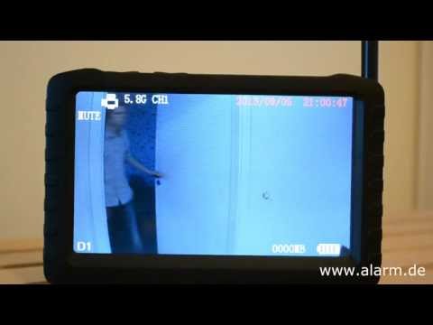 5,8 GHz Mini Funk Kamera mit Videoempfänger DVR / Set zur Funk Videoüberwachung