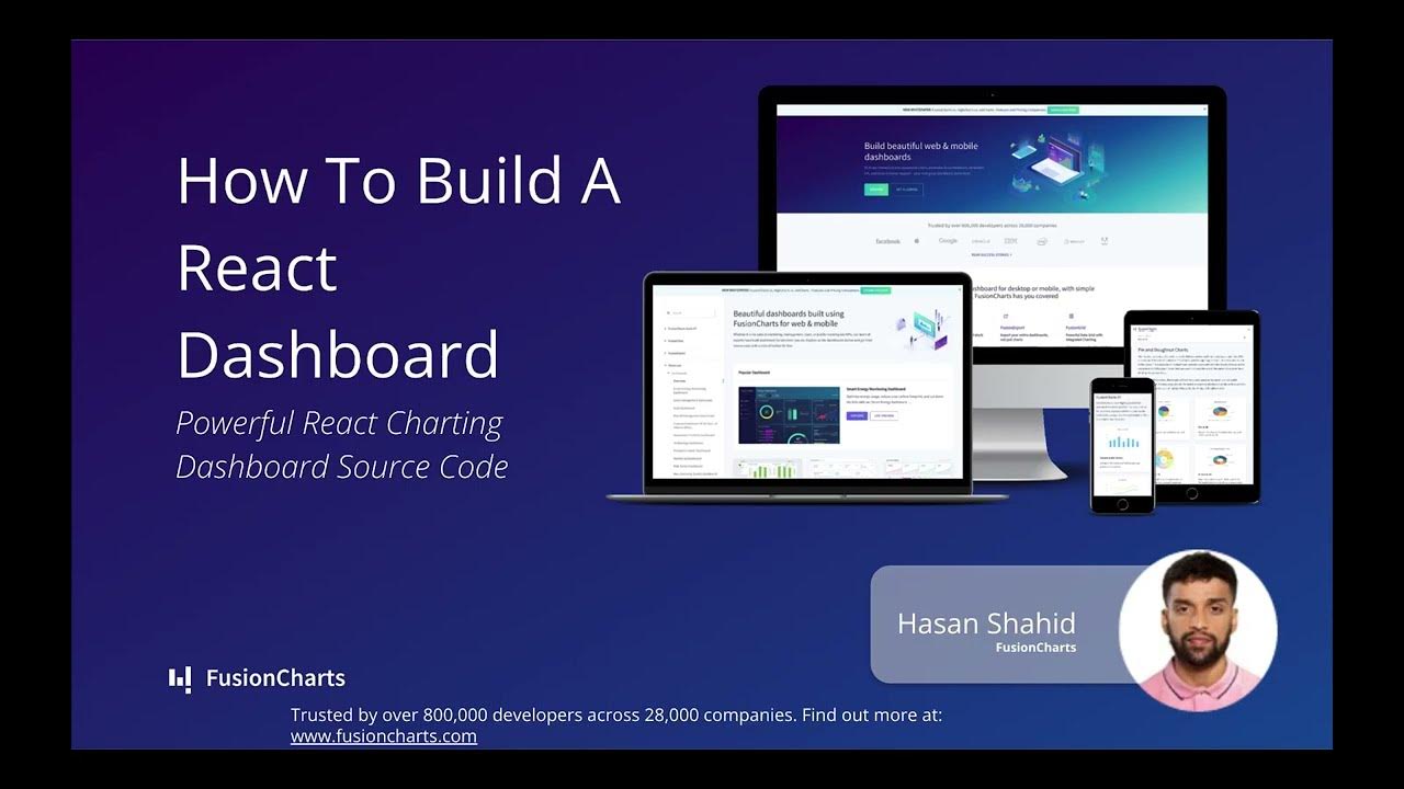 How To Build A React Dashboard Using Fusioncharts Youtube