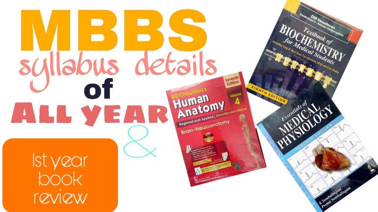 MBBS Syllabus Details MBBS 1st Year Book Details YouTube mbbs-syllabus-details-mbbs-1st-year-book-details-youtube