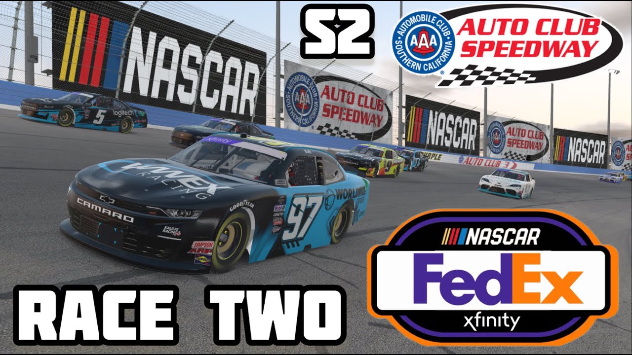 NASCAR iRacing FedEx Xfinity Series S2 R2 Fontana LIVE - YouTube