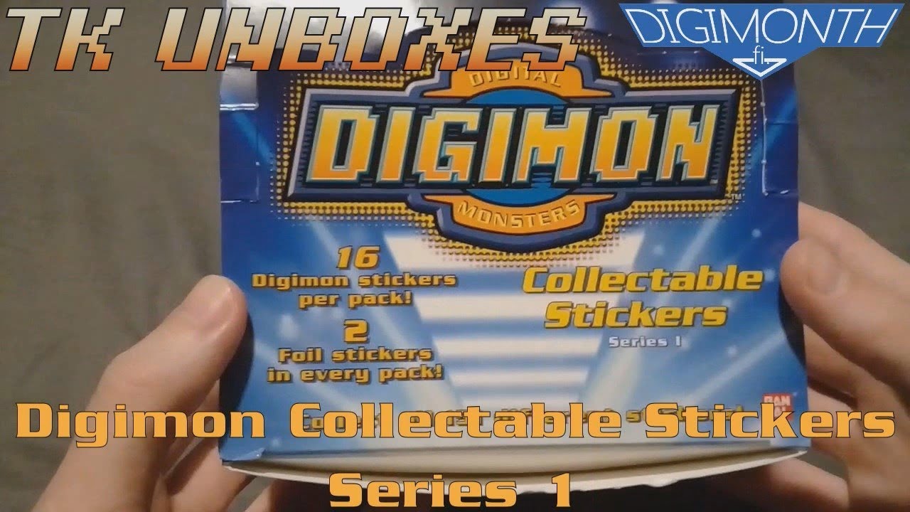 TK Unboxes Digimon Collectable "Stickers" Series 1 - YouTube