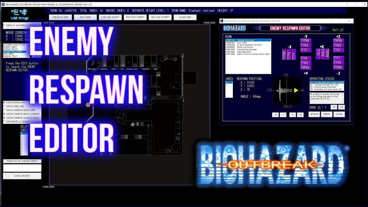 BIOHAZARD OUTBREAK ENEMY RESPAWN EDITORの開発 - YouTube