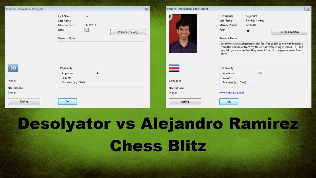 Desolyator vs Alejandro Ramirez Alvarez Chess Blitz Game 5 - YouTube