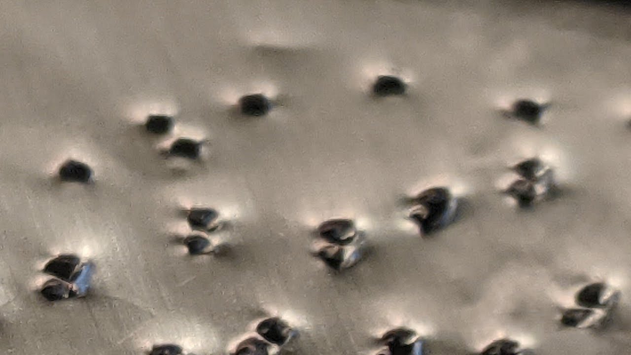 ASMR/Punching Holes Sound Using 2Needles On A Tin Foil #needles #sounds ...