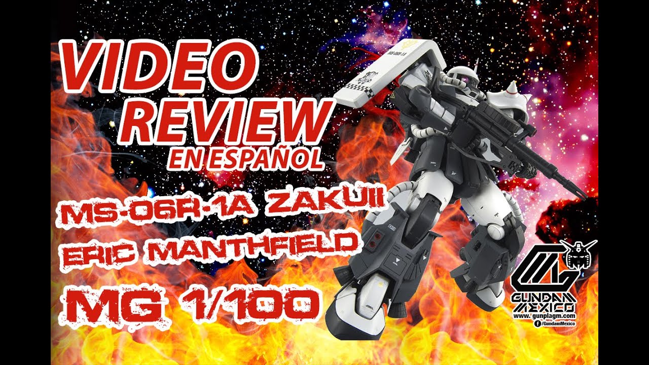 MS-06R-1A Zaku II Eric Manthfield Custom MG 1/100 Review en Español ...