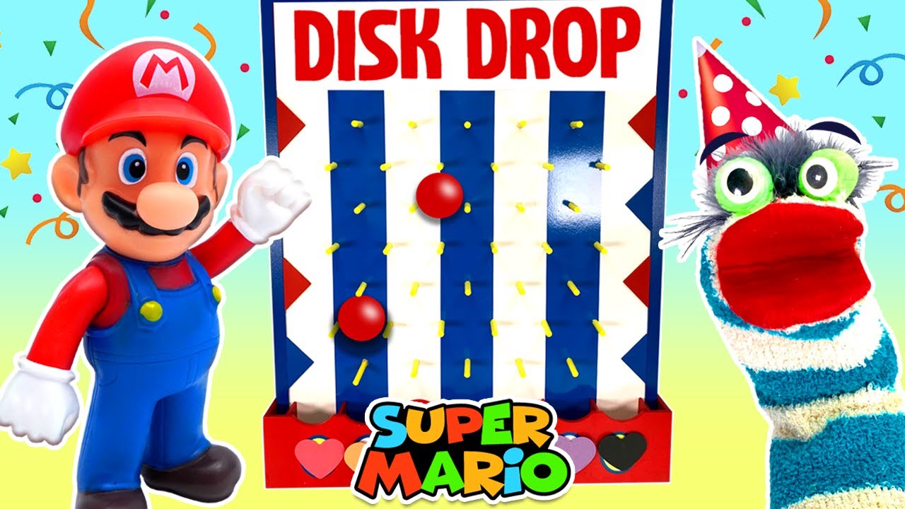 Fizzy Helps The Super Mario Bros Birthday Surprise Disk Drop Game - YouTube