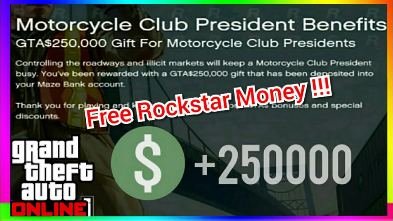 GTA 5 Online Get $250,000 FREE! | GTA 5 Online Free Rockstar Money ...