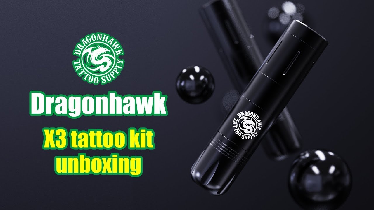 Dragonhawk X3 PRO unboxing video!! Try this beginner tattoo kit - YouTube