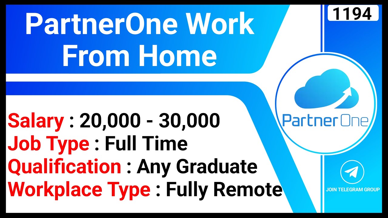 PartnerOne Work From Home | Part Time Jobs | Online Earn Money Jobs | Online Work At Home | WFH ...