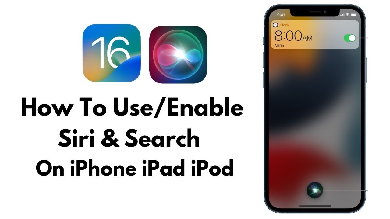IOS 16 How To Use Siri & Search On iPhone iPad iPod - Enable Siri ...