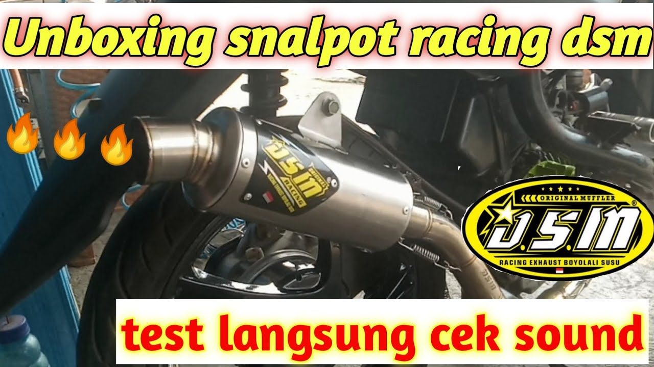 Unboxing snalpot racing dsm ,test langsung pasang di yamaha mio ,suara ...