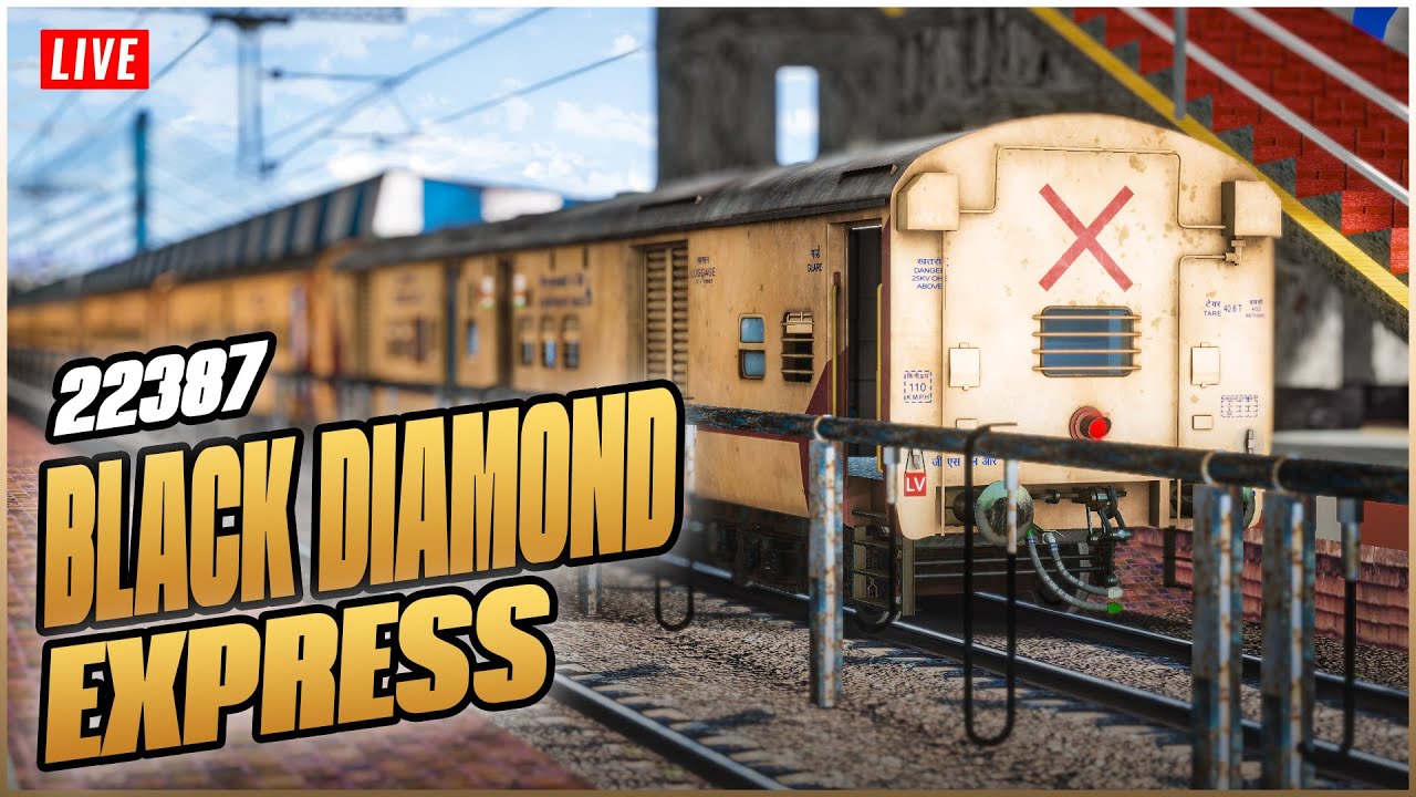 🔴22387 BLACK DIAMOND EXPRESS || LIVE || SER || #train #msts #livestream ...