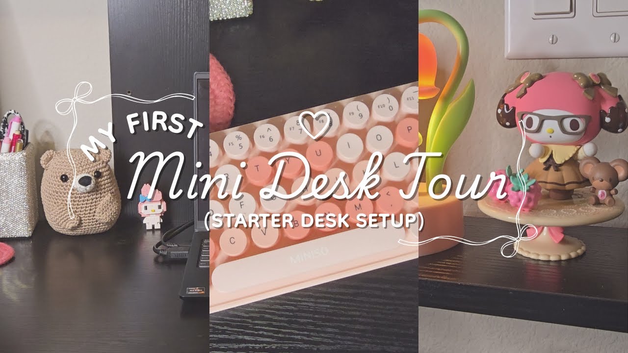 Mini Desk Tour! #kawaii #desktour #deskdecor #desksetup - YouTube
