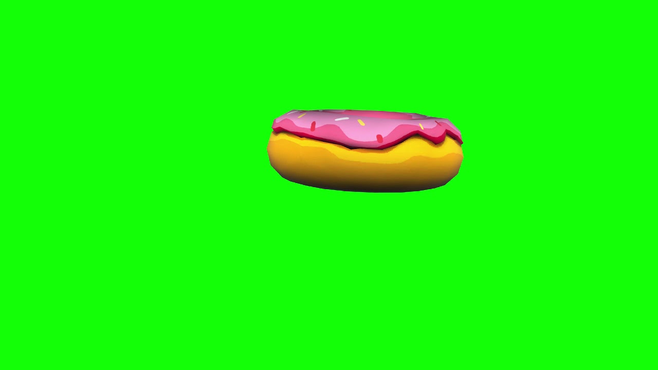 Donut on a green screen. FOOTAGE ON GREEN BACKGROUND. Chromekey - YouTube