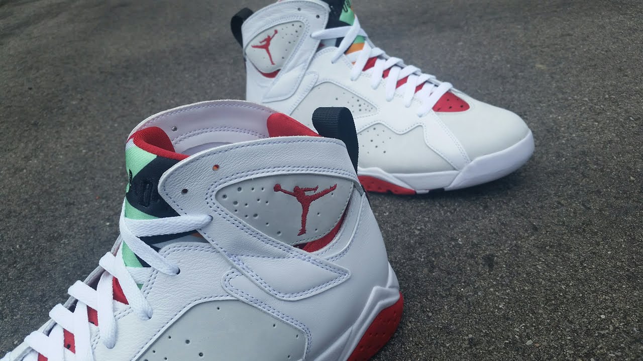 AIR JORDAN RETRO 7 HARE COLORWAY UNBOXING AND REVIEW - YouTube