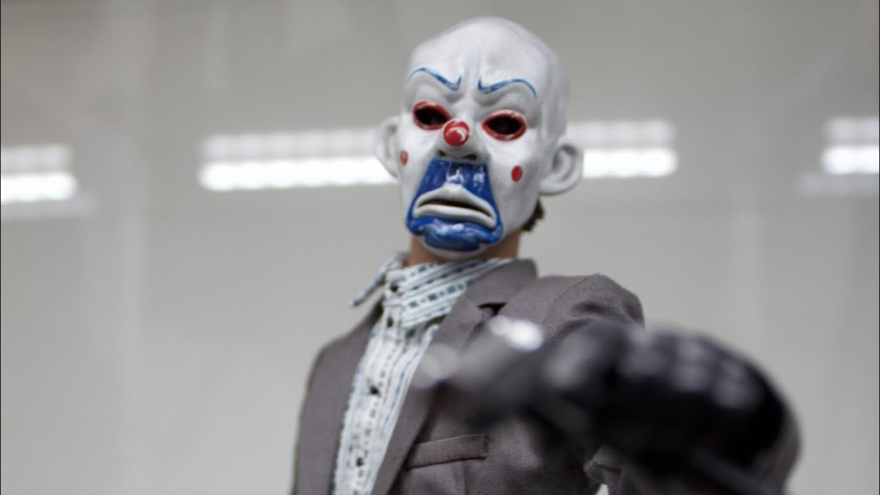 Heath Ledger as Joker Bank Robber First appearance The Dark Knight ...