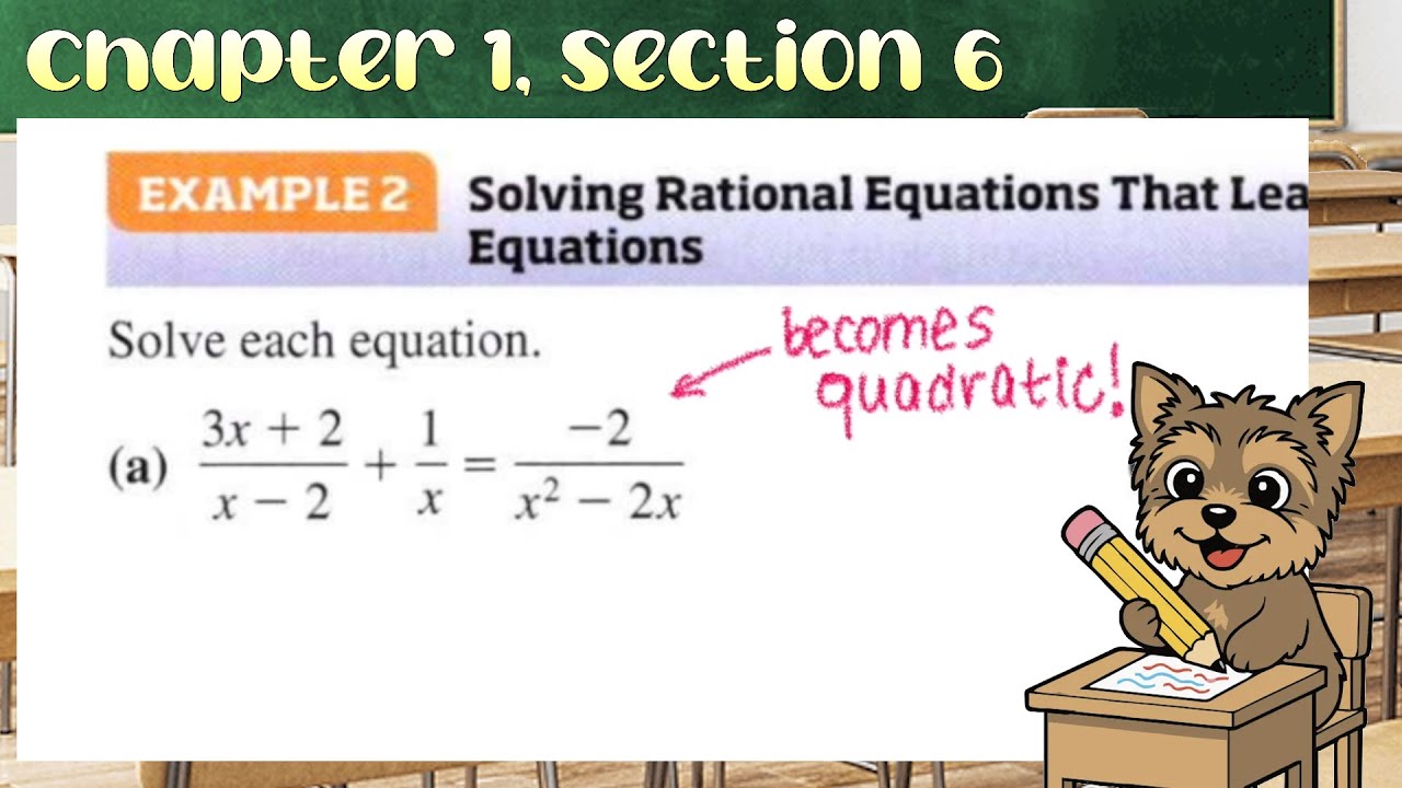 Solving Rational Equations that become Quadratic - Part A - YouTube