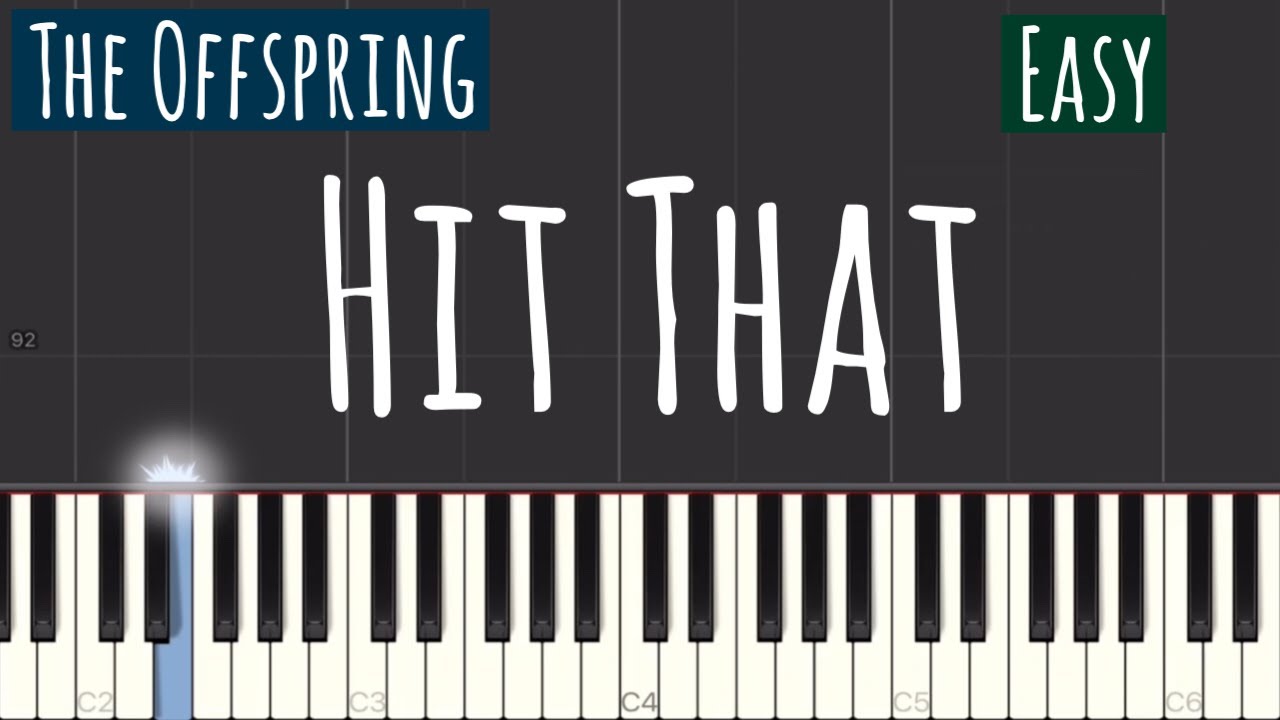 The Offspring - Hit That Piano Tutorial | Easy - YouTube