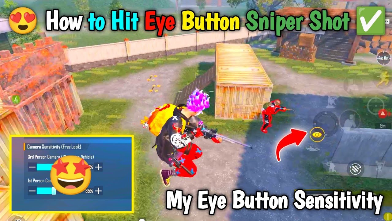 😍 How to Hit Eye Button Sniper Shot | My Eye Button Sensitivity Bgmi ...