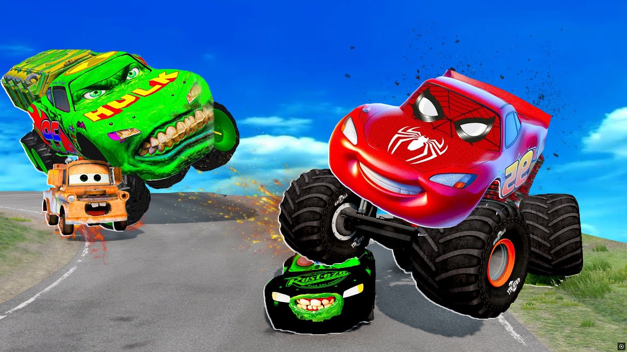 Lightning McQueen and SPIDER MCQUEEN🆚Angry CHİCK HİCKS 6X ZOMBIE in ...