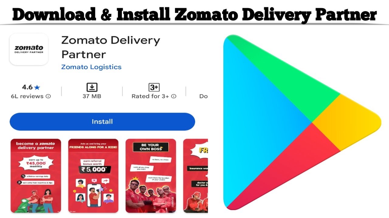 How to Download & Install Zomato Delivery Partner App on Android | Step ...