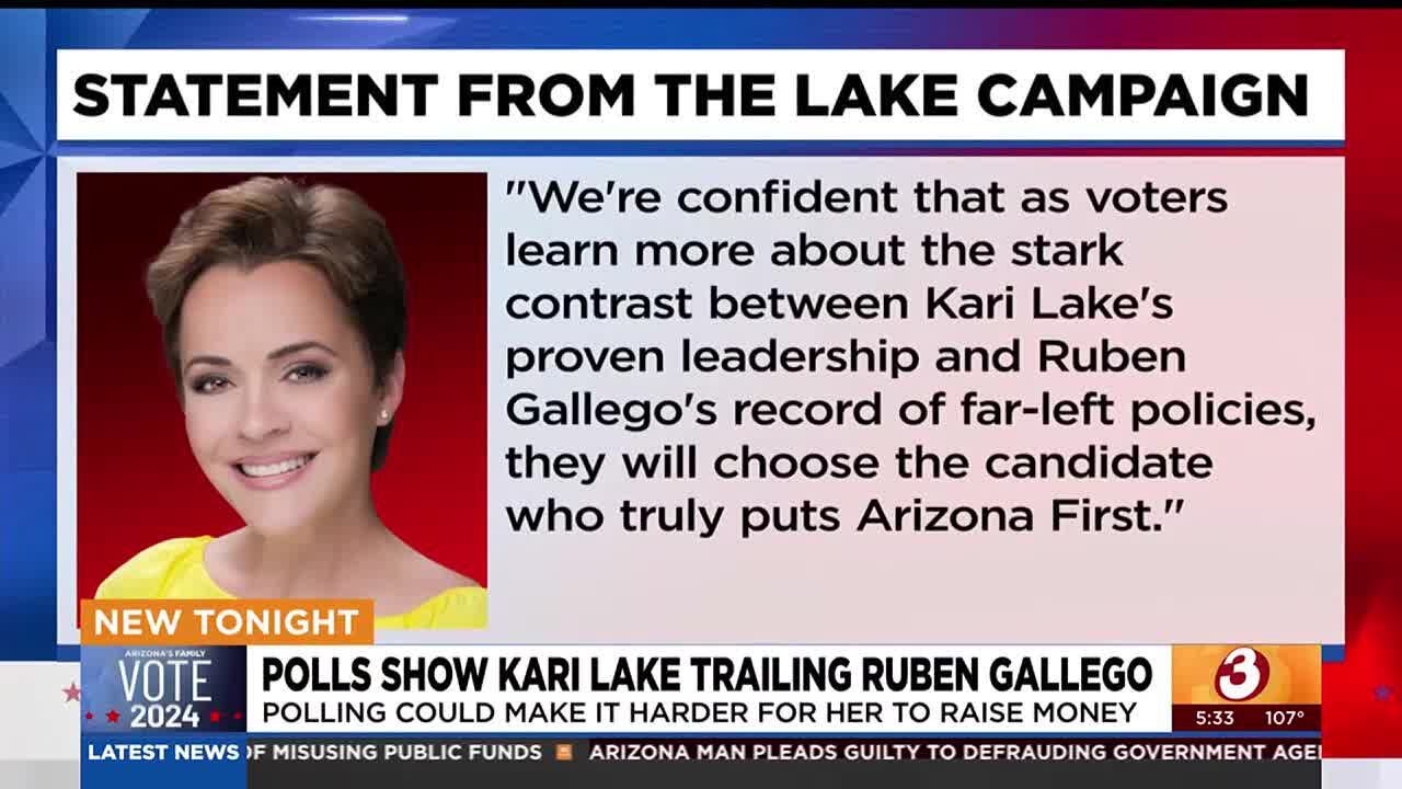 New polls show Kari Lake falling behind in the Arizona senate race ...