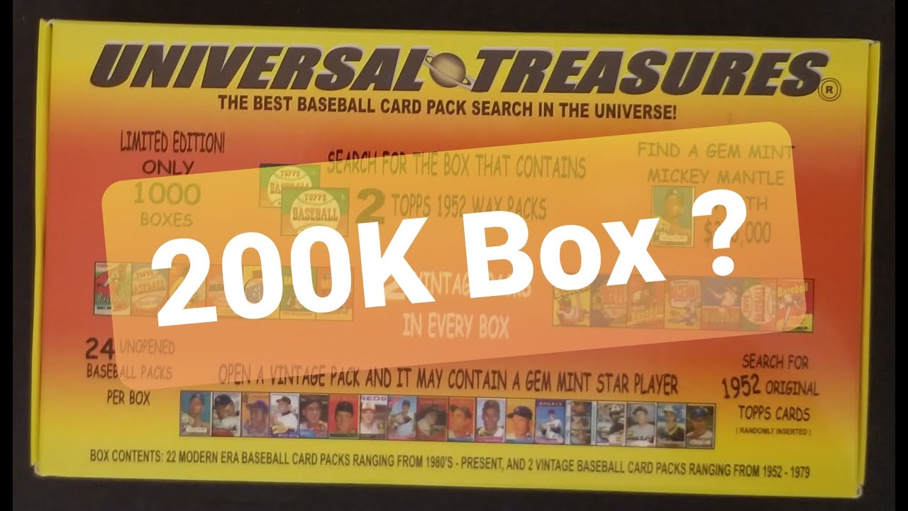 200K Box? BIG find in 2013 Universal Treasures Vintage Box 1952 Topps ...