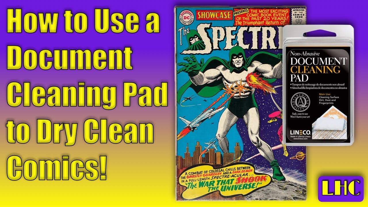 How To Dry Clean Comic Books with a Document Cleaning Pad! - YouTube