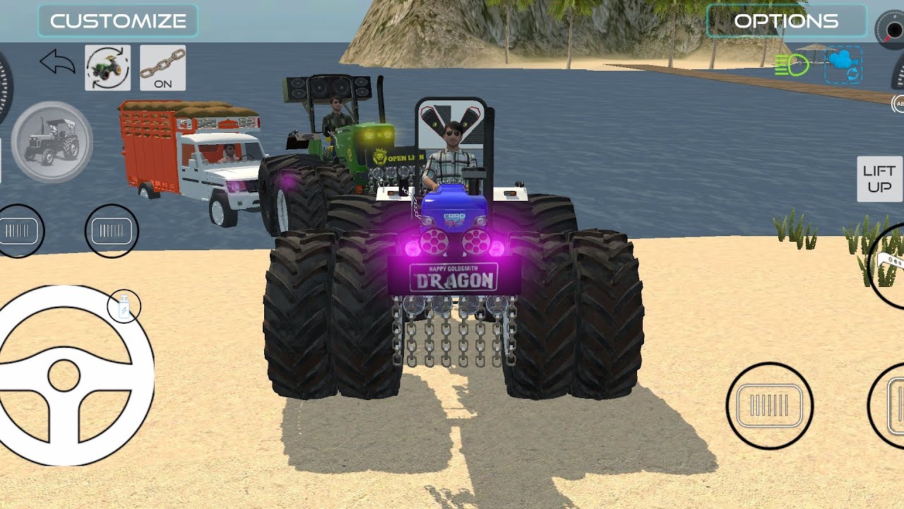 🚜🚩😭 Pull up pickup dj and bolero and tractor pull trolley from mud by ...