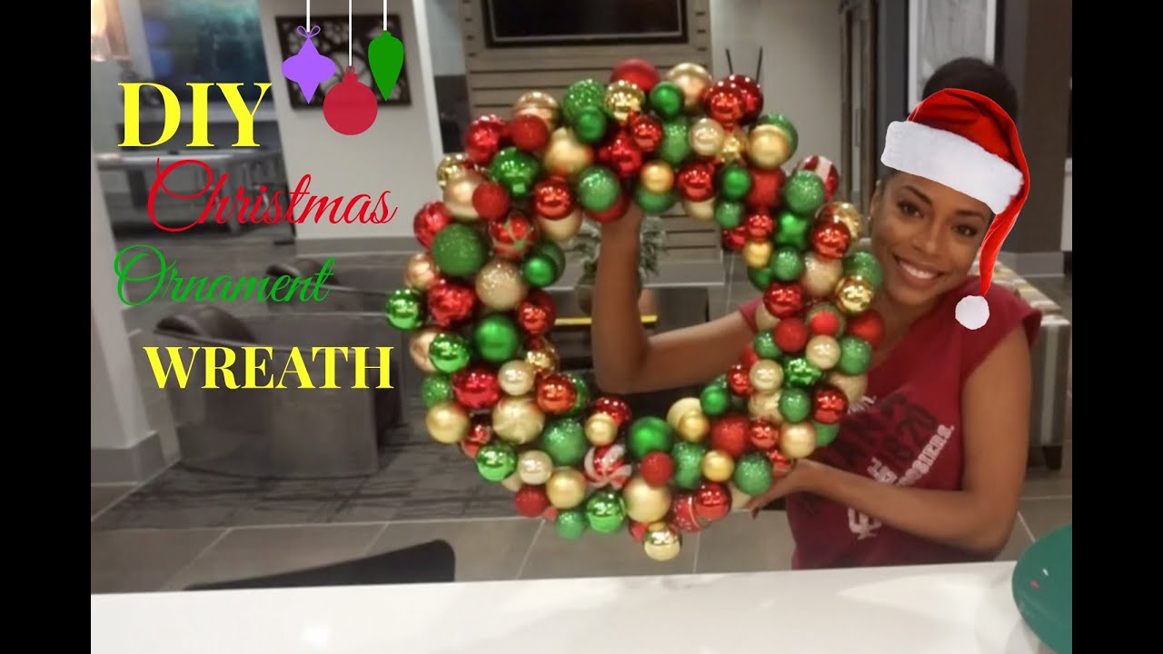 DIY Christmas Ornament Wreath Tutorial - YouTube
