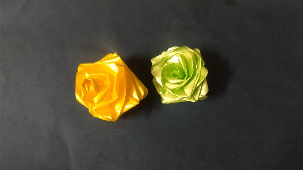 DIY Ribbon Rose Easy Step-by-Step Tutorial #DIYRose #HandmadeCrafts # ...