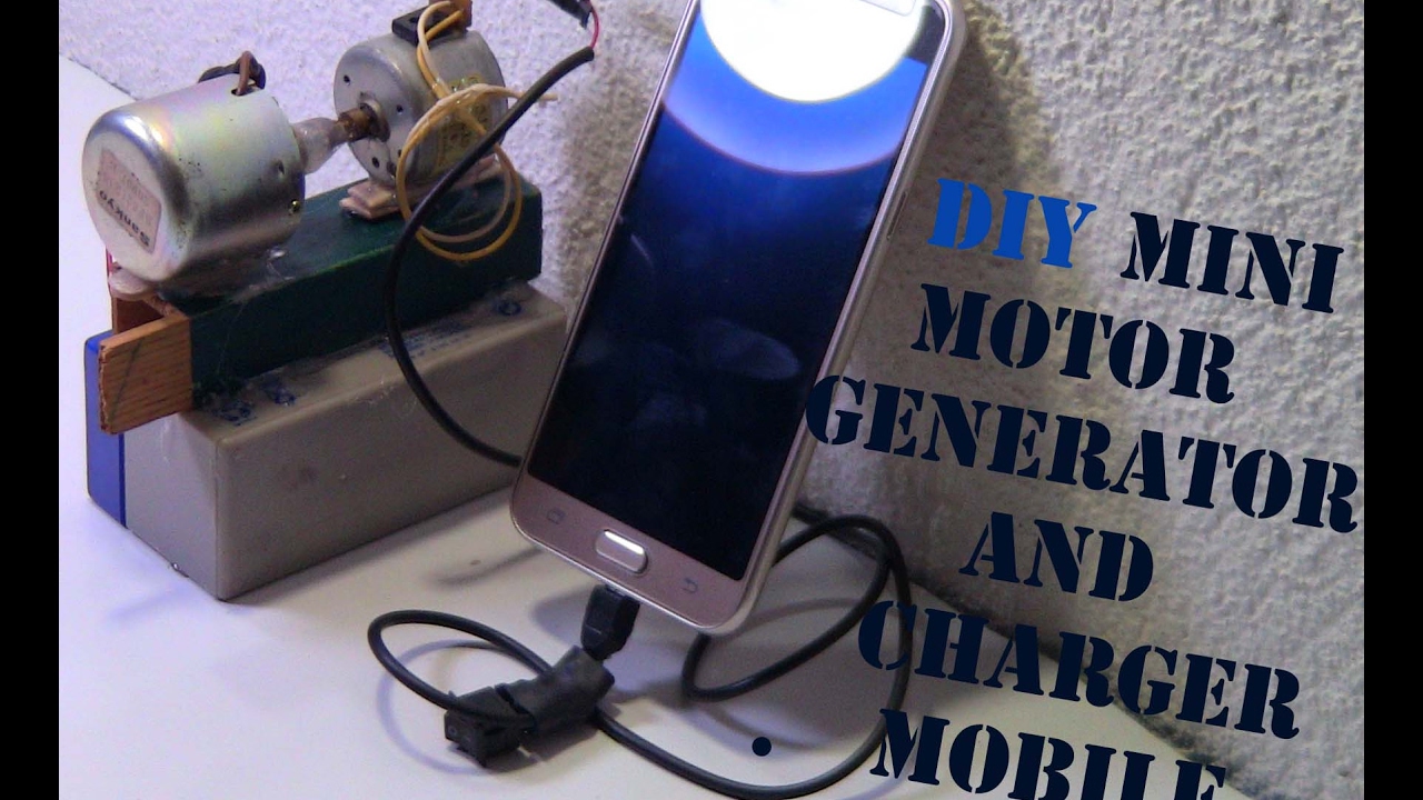 How to make Mini Motor Generator and Charger Mobile Phone DIY - YouTube