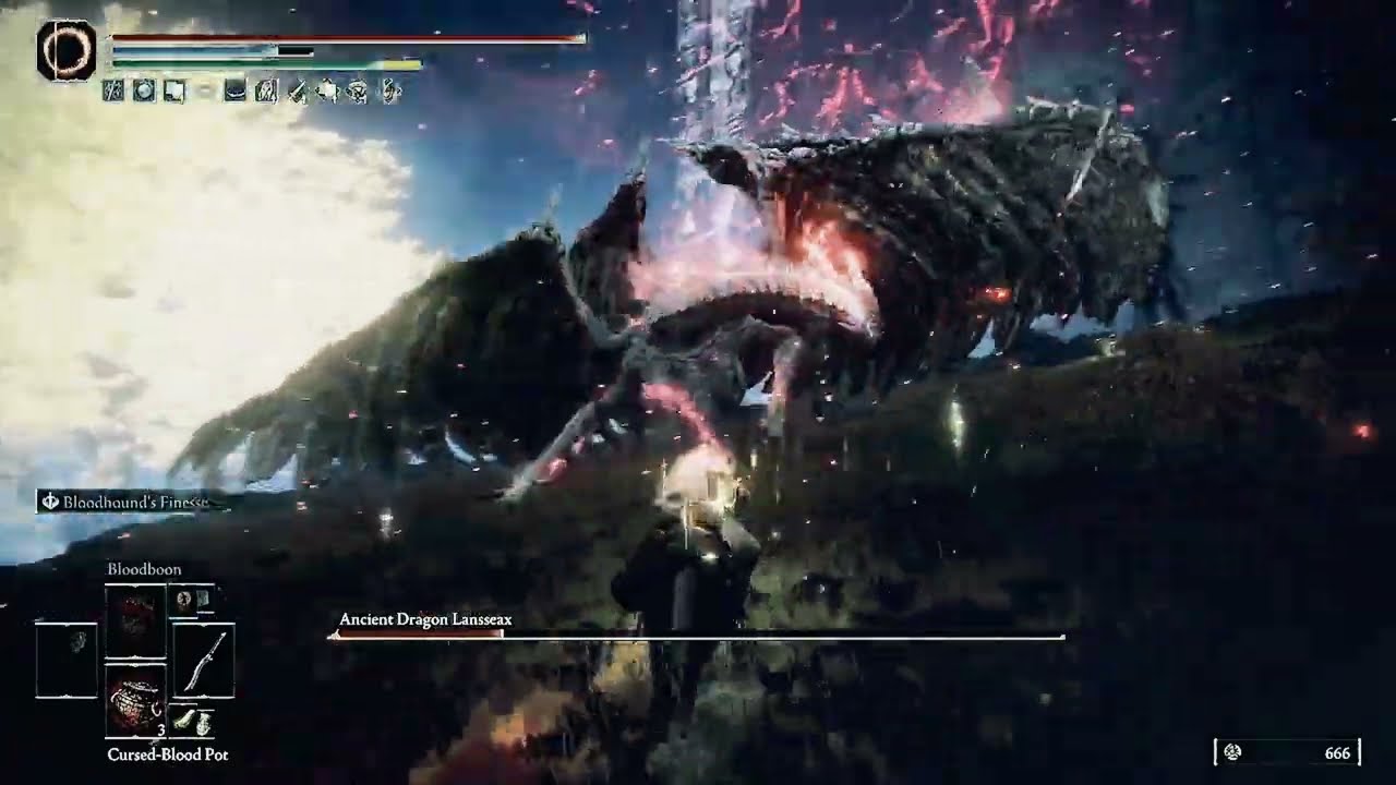 Ancient Dragon Lansseax: Boss Fight In Elden Ring - Lightning Ancient ...