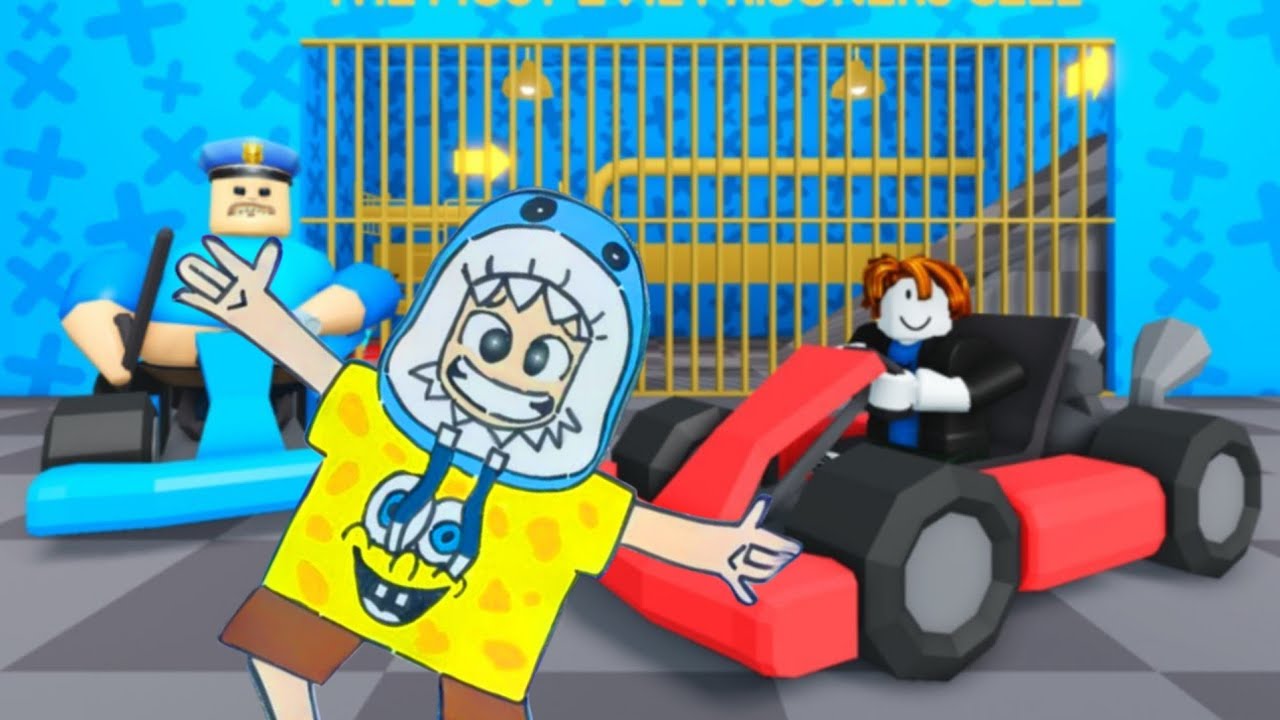 Bezzugo Joga Kart Barry's Prison Run Obby - YouTube