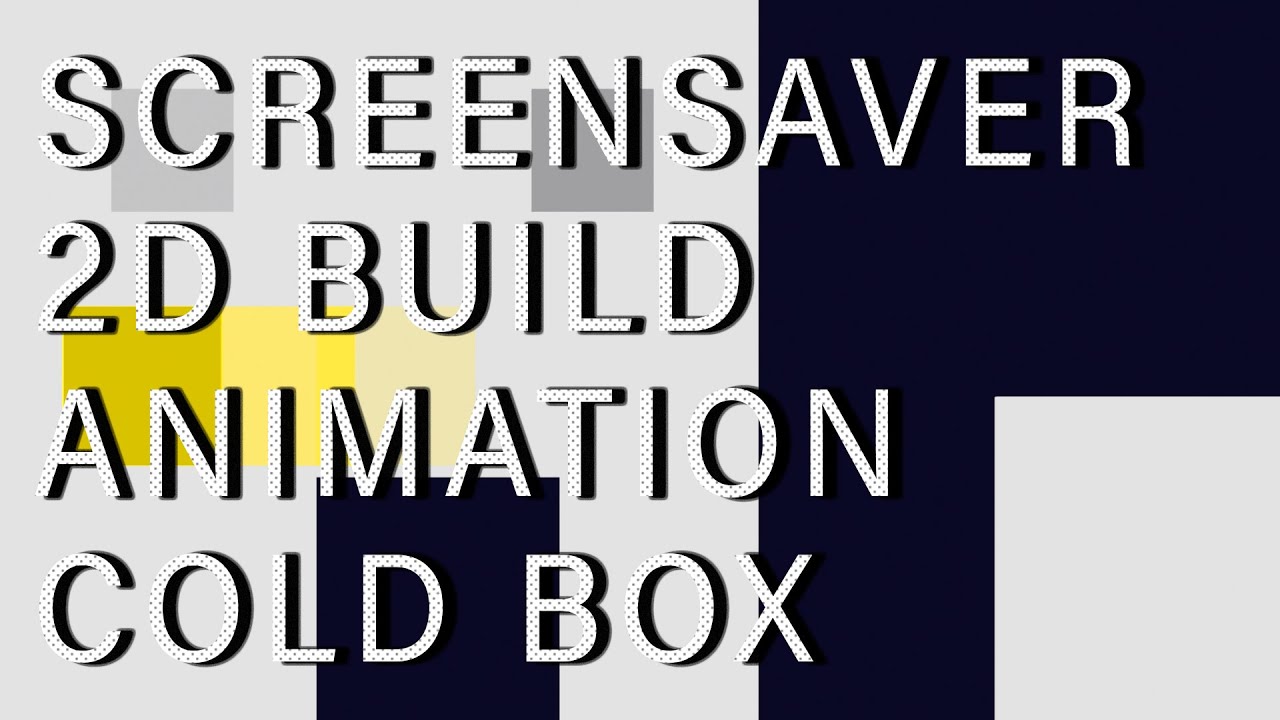 Retro 2D box screensaver animation - Multicolor ambient led relaxing ...