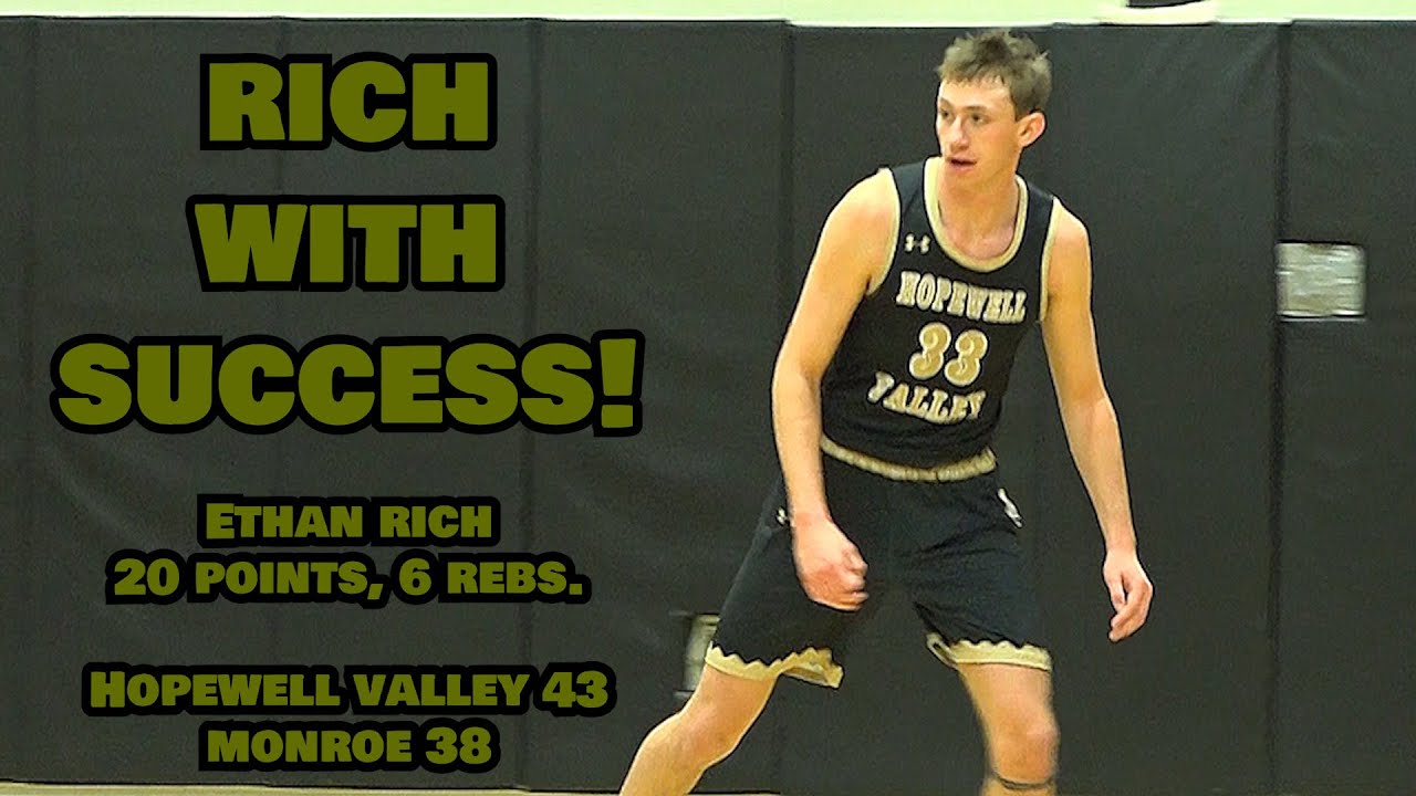 Hopewell Valley 43 Monroe 38 | HS Boys Basketball | Ethan Rich 20 ...