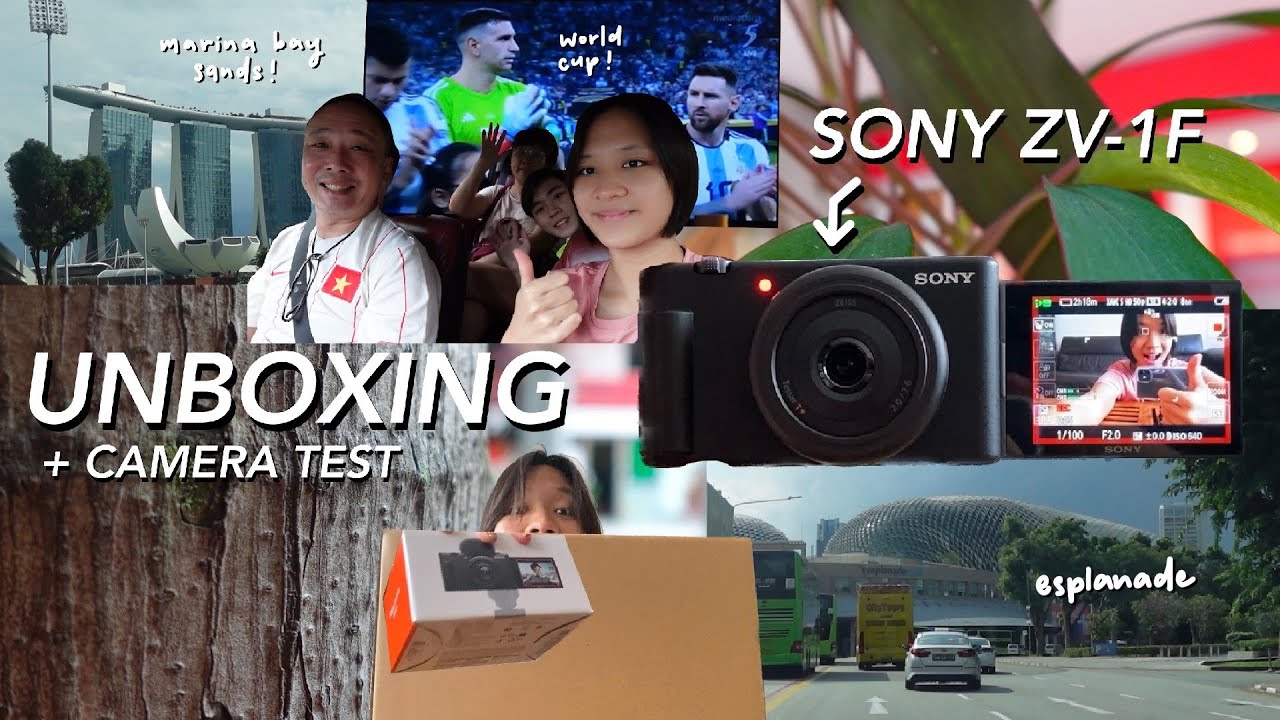 MY NEW SONY ZV-1F 📸 unboxing, set-up and photo+video test!!! great ...