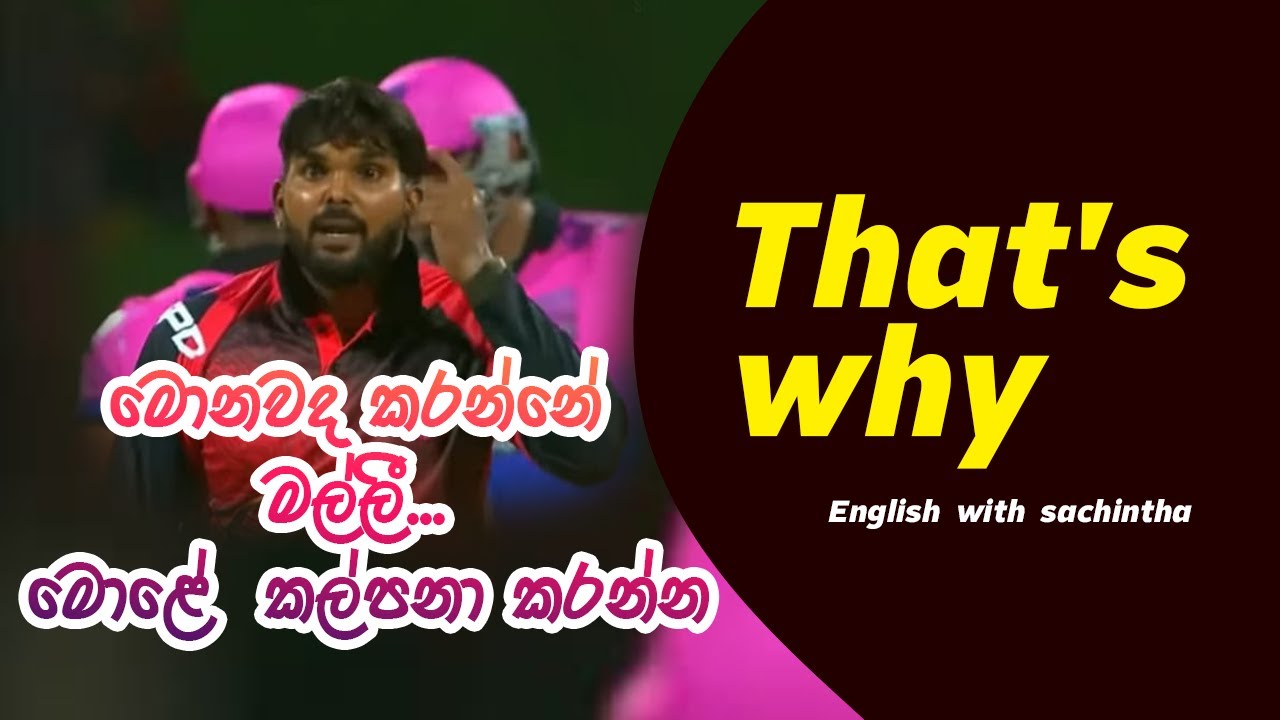 That's why | English with sachintha - YouTube