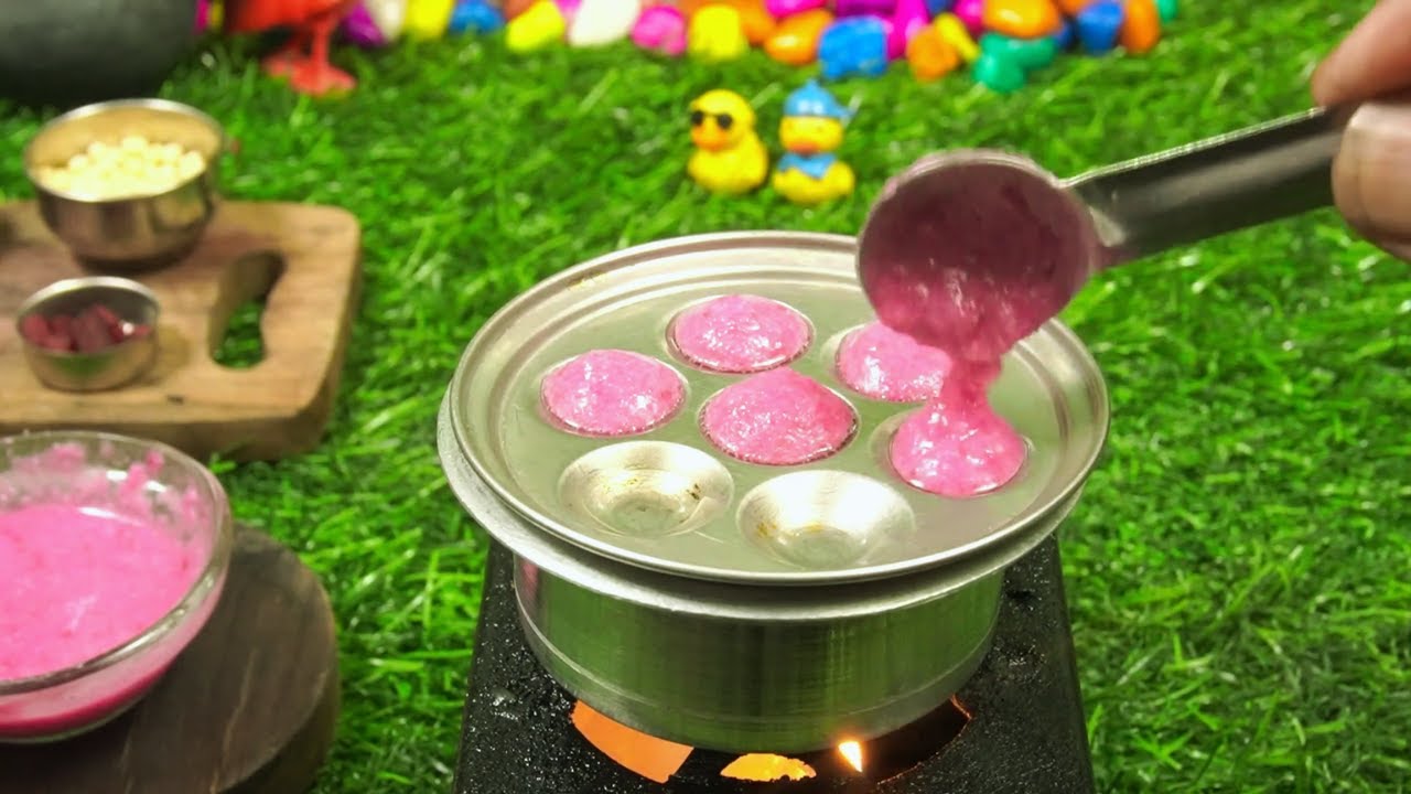 Miniature Beetroot Idly || Mini Beetroot Idly || tiny Beetroot Idly ...